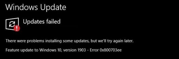 Solución de problemas del error 0x800703ee de Windows Update - Todo sobre windows